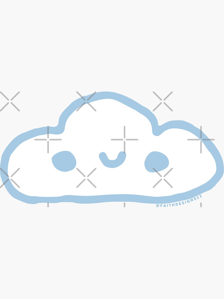 "Mini Blue Cloud" Sticker for Sale by FaithDesigns23 | Redbubble