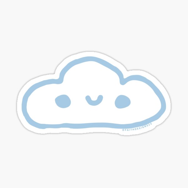 "Mini Blue Cloud" Sticker for Sale by FaithDesigns23 | Redbubble