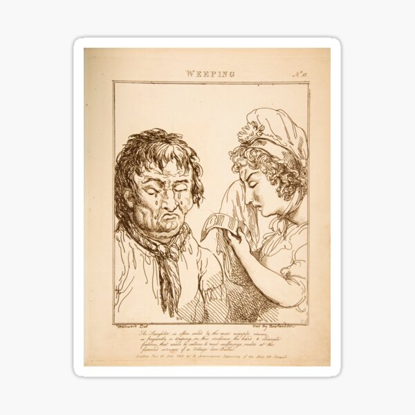 "Weeping (1800) by Thomas Rowlandson" Sticker for Sale by Shop ...