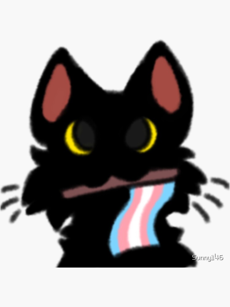 "Cute transgender pride cat" Sticker for Sale by Sunny146 | Redbubble