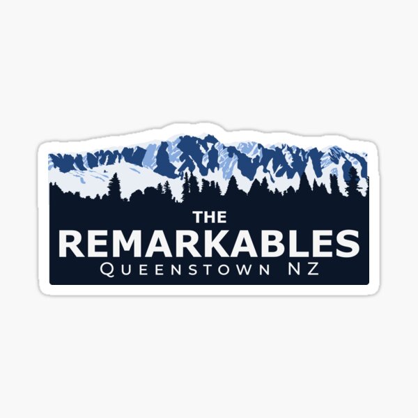 "The Remarkables, Queenstown" Sticker for Sale by Kiwidom | Redbubble
