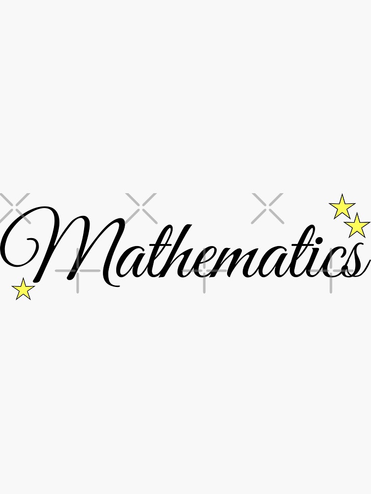 "Mathematics Subject Label" Sticker for Sale by ArtBySymone | Redbubble