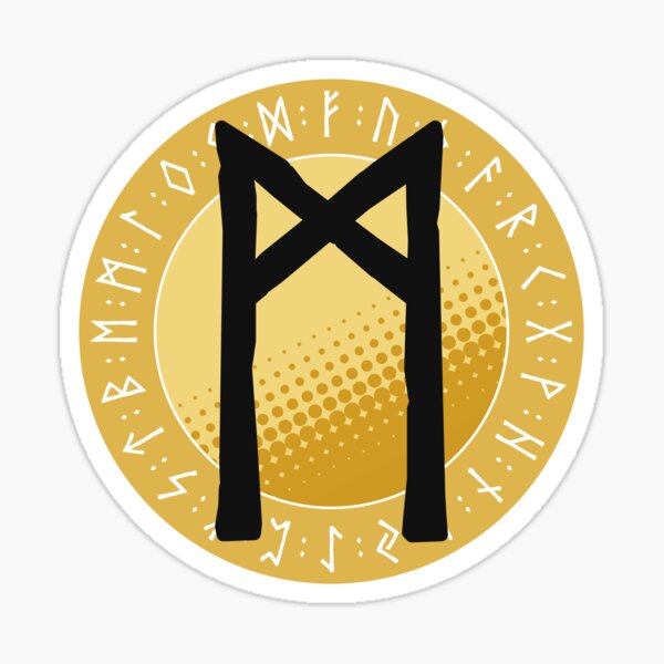 "Viking Runes and Runic Symbols - Mannaz (Mankind)" Sticker for Sale by ...