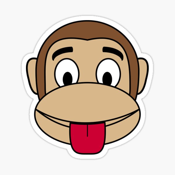 "Monkey face" Sticker by Wallfower | Redbubble