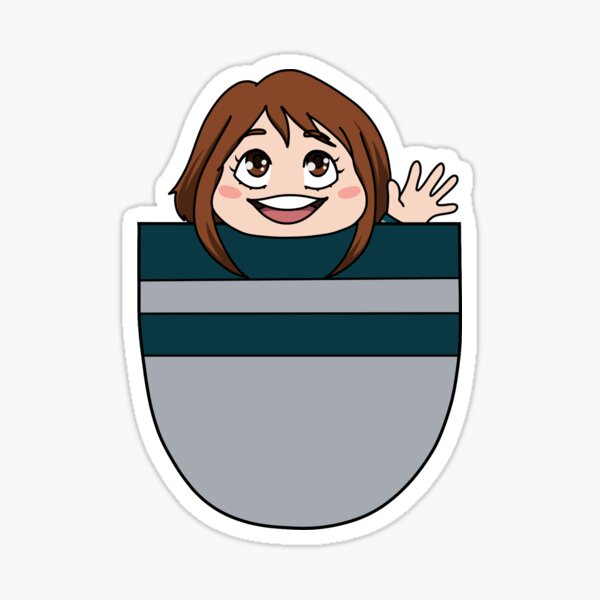 "Pocket Pal - Ochaco" Sticker for Sale by SFEflames | Redbubble