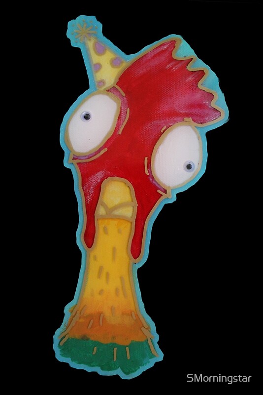"Goofball Chicken Wearing Party Hat, Portrait of a Bantam" by Sarah ...
