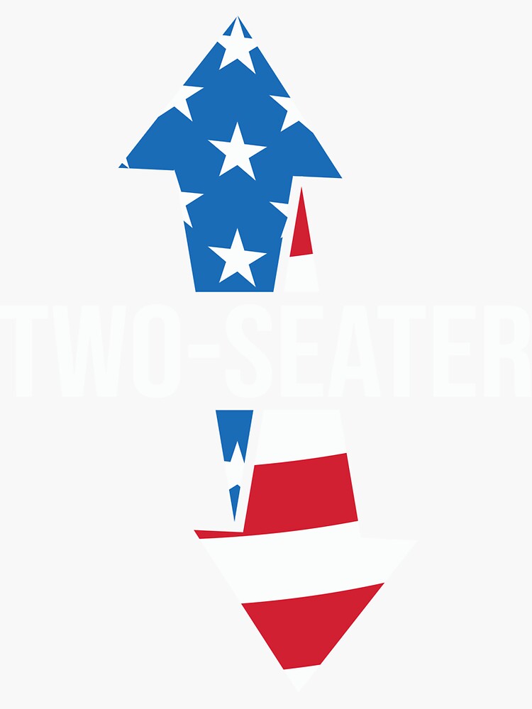 "Two-Seater-Arrow-4th" Sticker for Sale by BayLack | Redbubble