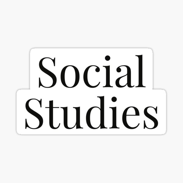 "Social Studies Subject Label For School" Sticker for Sale by ...