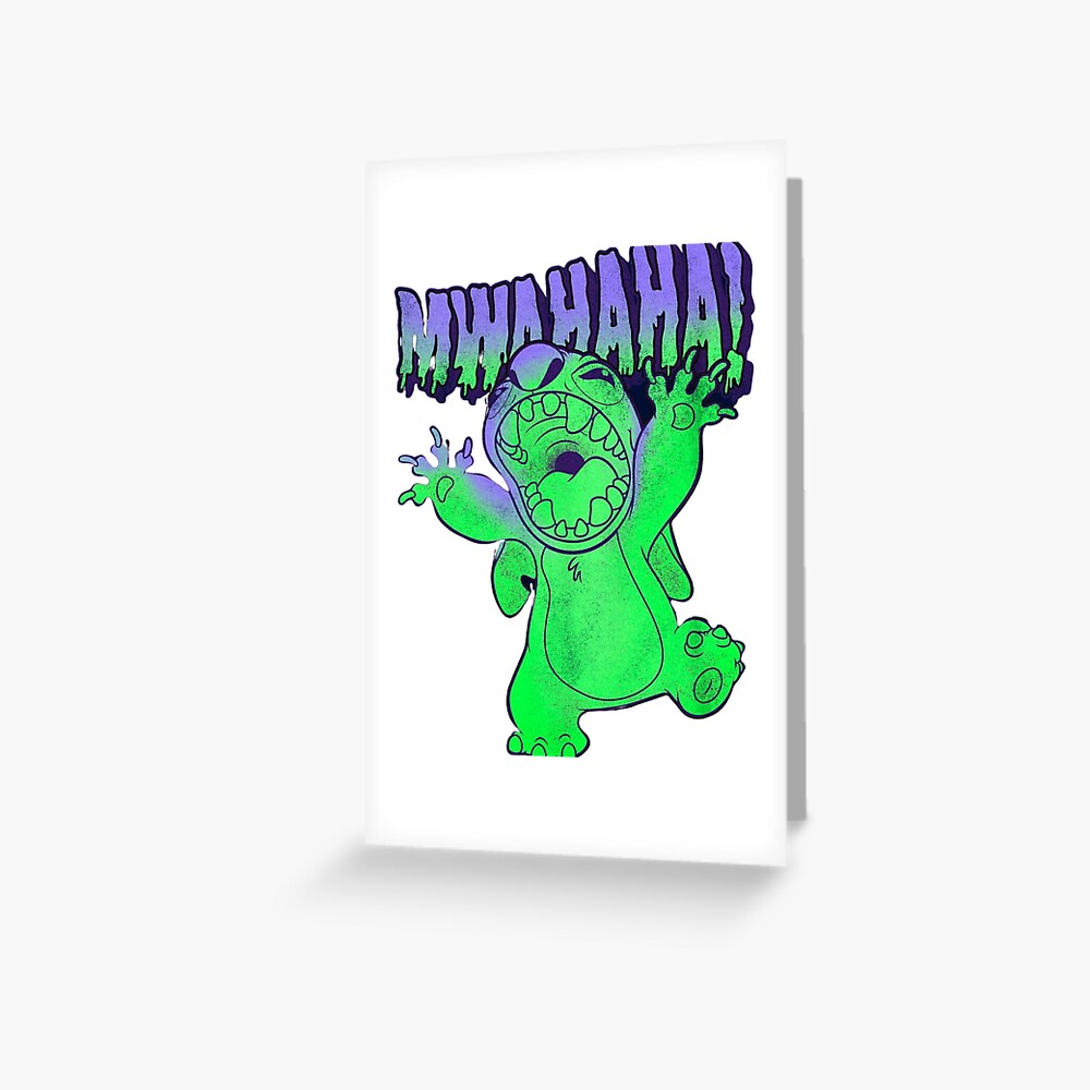 "Lilo & Stitch Halloween Stitch Mwahaha " Greeting Card for Sale by The ...
