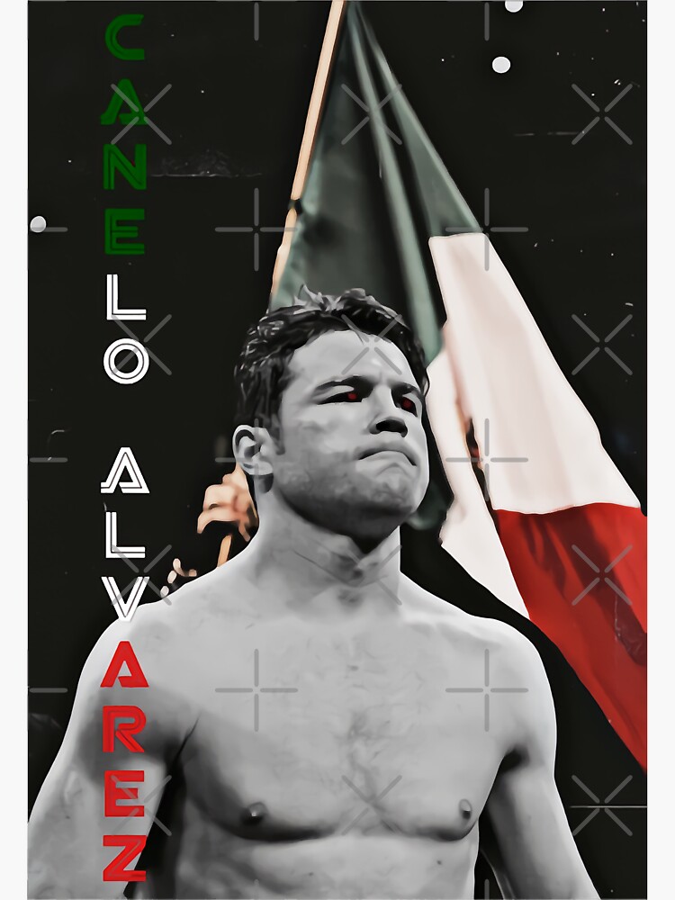 "Men Women Mexican Canelo Boxer Alvarez Graphic For Fans" Sticker for ...