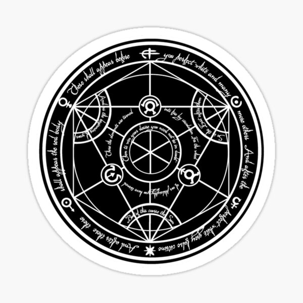 "Human Transmutation Circle " Sticker for Sale by JeanieBernhard ...