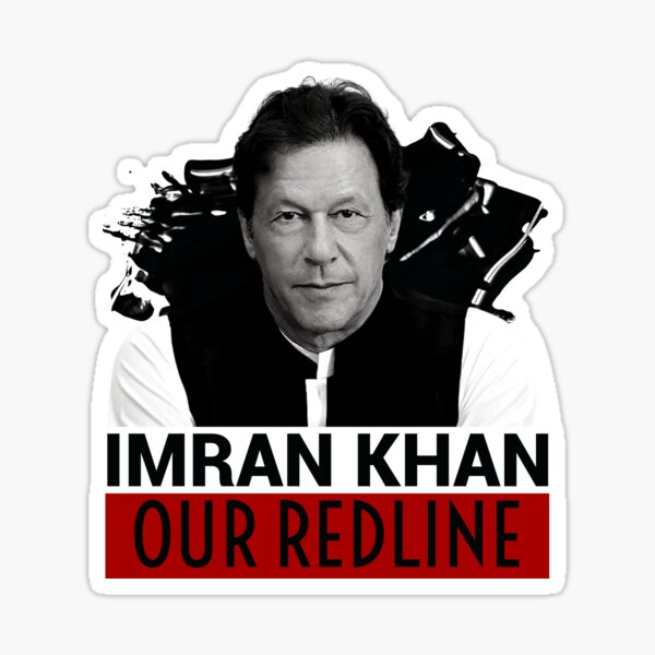 "Imran Khan Is Our Redline " Sticker for Sale by fayzaannazir42 | Redbubble