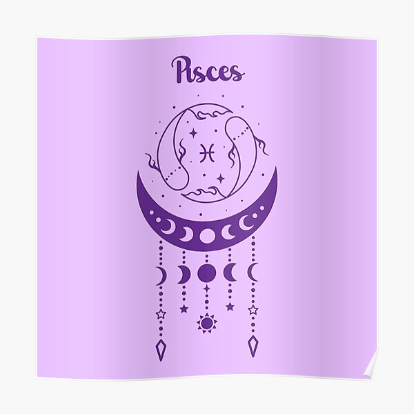 "Pisces birth sign" Poster for Sale by moxdesign | Redbubble