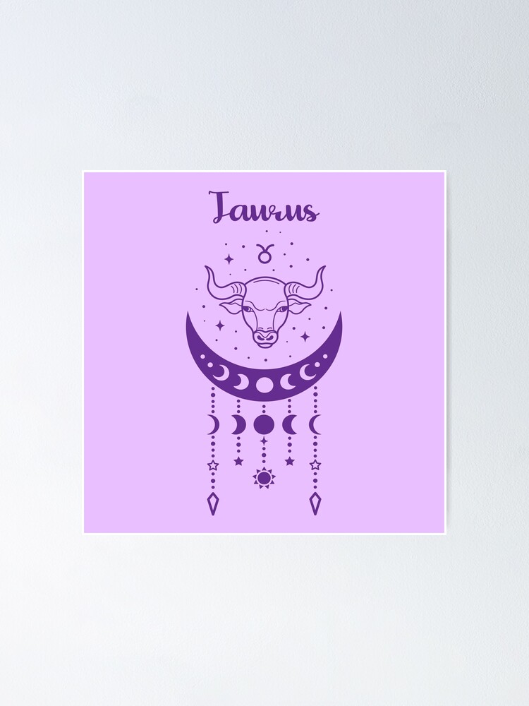 "Taurus birth sign" Poster for Sale by moxdesign | Redbubble