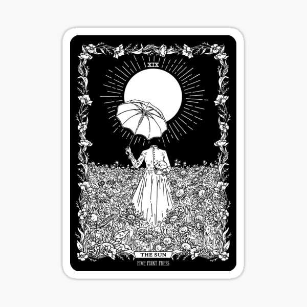 "The Sun - Tarot Card 19" Sticker for Sale by FivePointPress | Redbubble