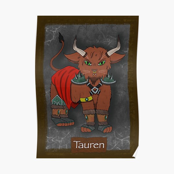 "Tauren Cat" Poster for Sale by JustCats13 | Redbubble