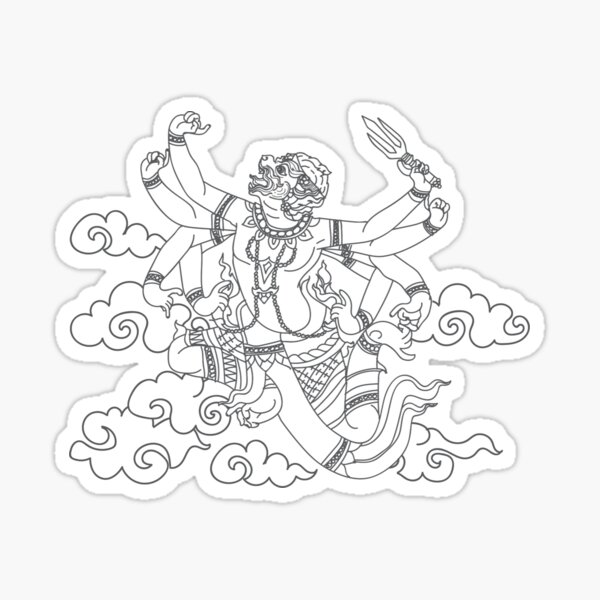 "hanuman" Sticker for Sale by FandMdesign | Redbubble