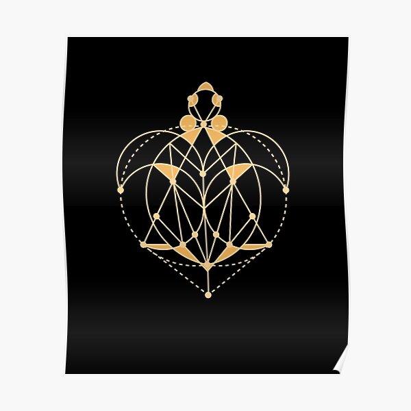 " The turtle in graphic representation, sacred geometry" Poster for ...