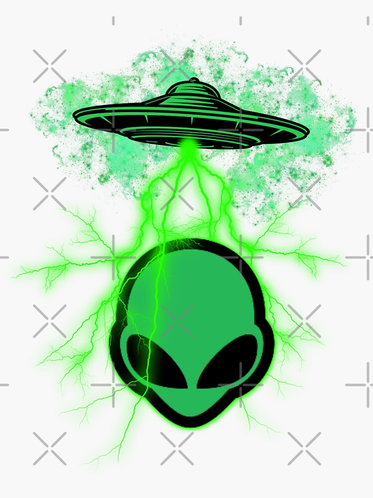 "Aliens Thunder" Sticker for Sale by KrompiX | Redbubble