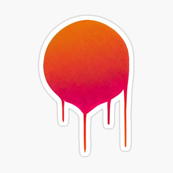"Dripping, melting sun II" Sticker for Sale by Opalaeo | Redbubble