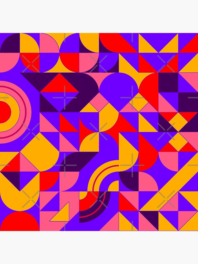 "geometric colorful patterns conceptual Art - Abstract Neo Geo graphic ...