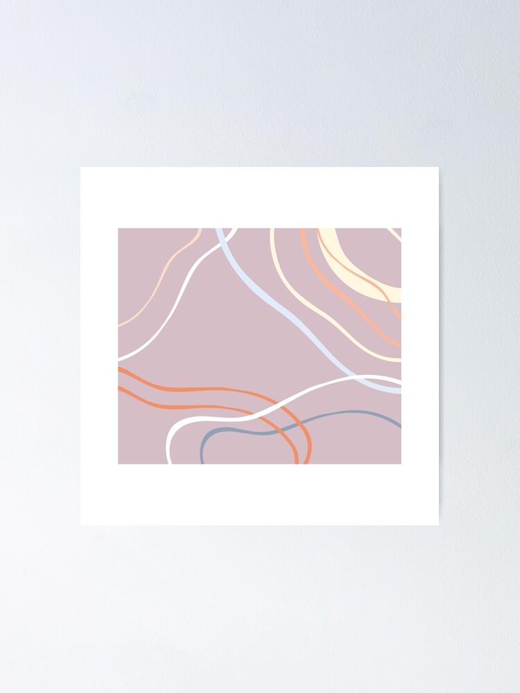 Póster «Hermoso patrón de líneas estéticas, lindo diseño de ilustración ...