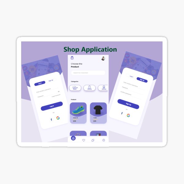 "UI Flutter ecommerce" Sticker for Sale by TeamXX | Redbubble