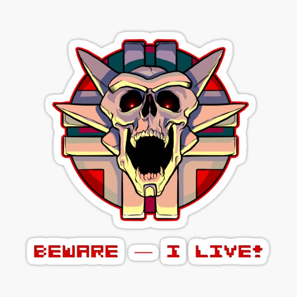 "Sinistar" Sticker for Sale by deimos-remus | Redbubble