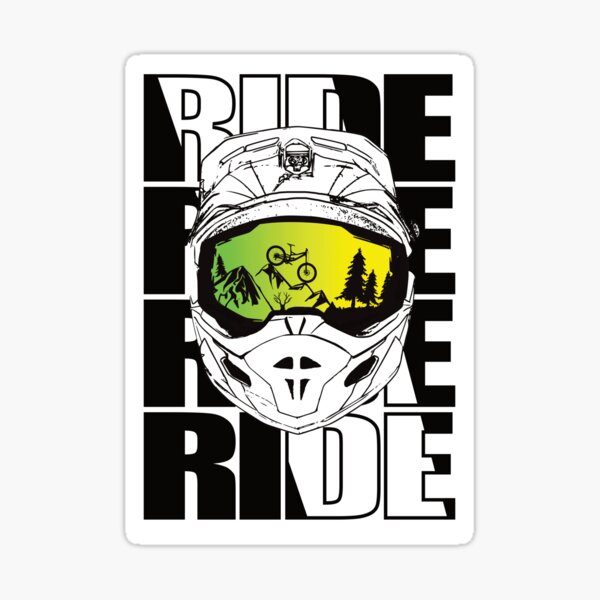 "RIDE RIDE RIDE MTB " Sticker for Sale by MaluBobo | Redbubble