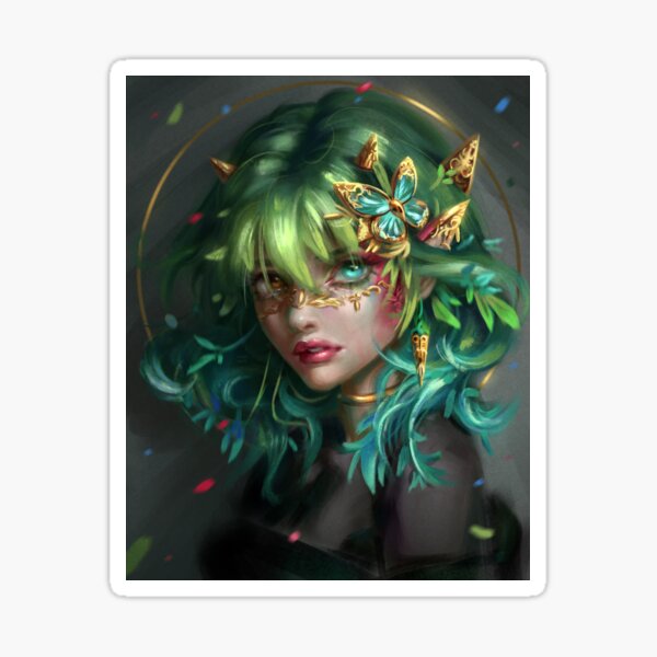 "Nature Elf Girl" Sticker for Sale by IsabelcanDraw | Redbubble