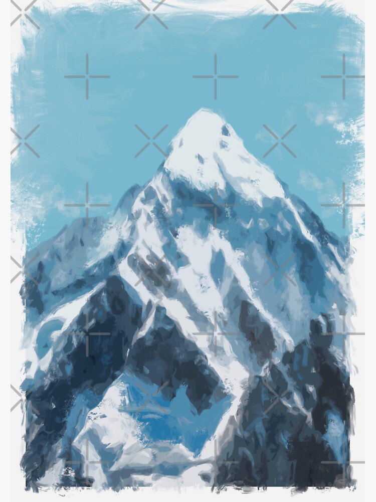 "Mount Everest Art Painting" Sticker for Sale by markvickers41 | Redbubble