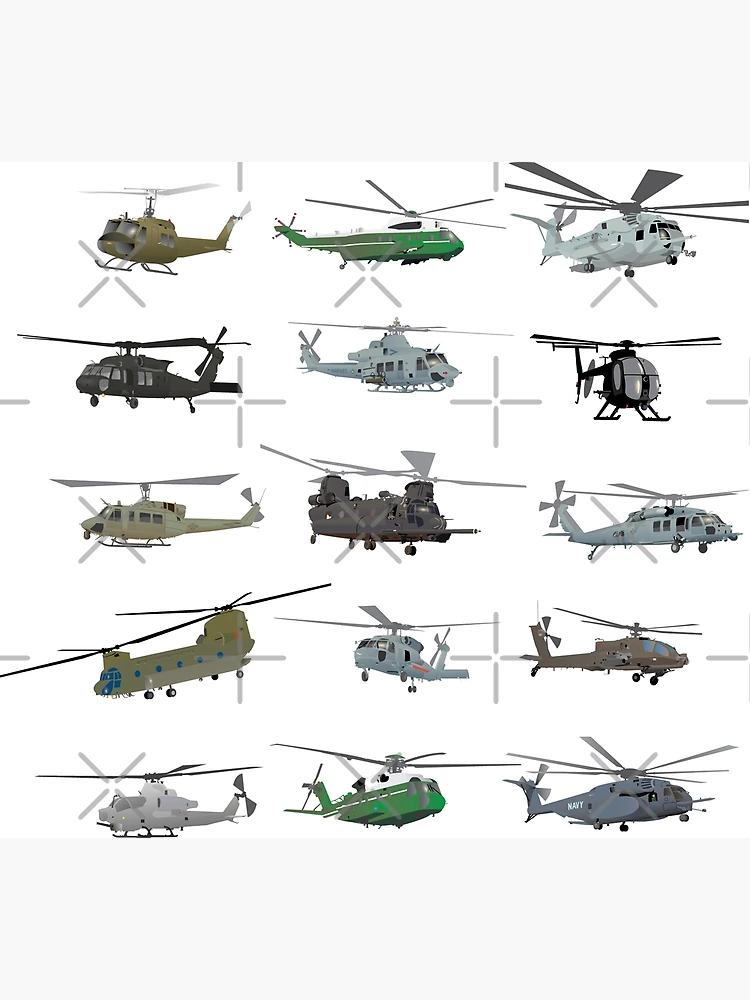 Military Helicopters Poster