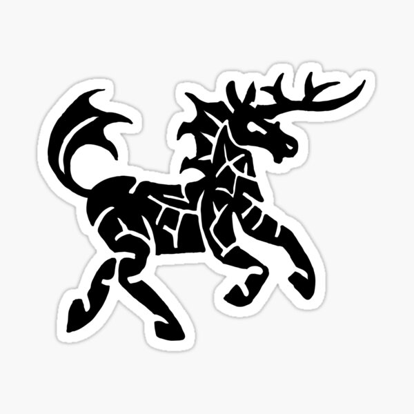"Black Kirin Emblem" Sticker for Sale by Nealoc | Redbubble