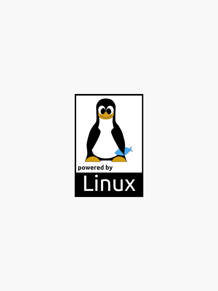 " XS Powered by Linux" Sticker for Sale by bvancrafts | Redbubble