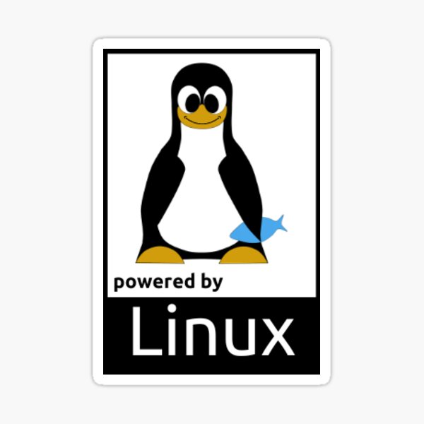 " XS Powered by Linux" Sticker for Sale by bvancrafts | Redbubble