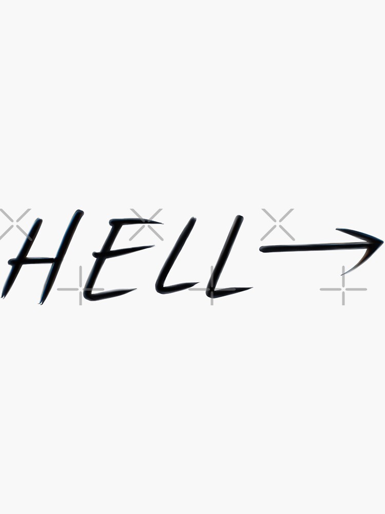 "Hell (Dark sign)" Sticker for Sale by xsaxsandra | Redbubble
