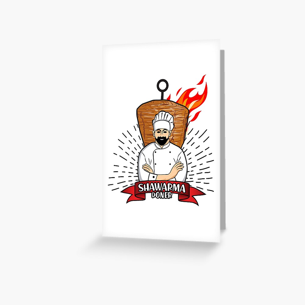 "Shawarma logo." Greeting Card for Sale by HakanKACAR2014 | Redbubble