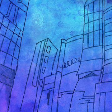 "The Blue Shibuya Morning - Blue Period" Art Print for Sale by Rhyble ...