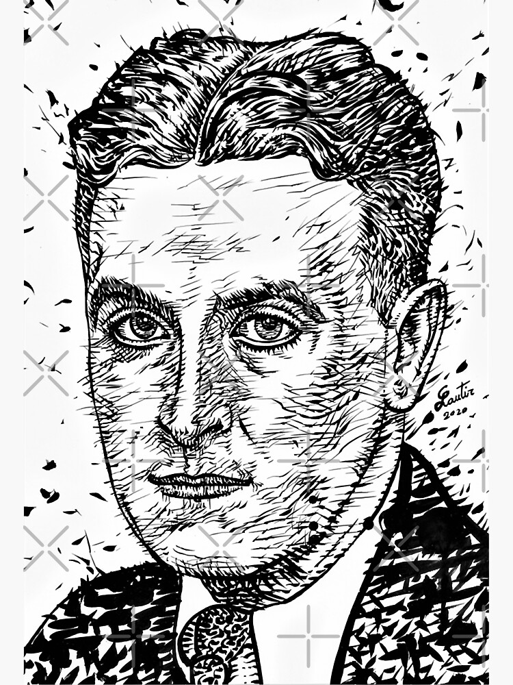 "Further Into The Cultural Elite F. Scott Fitzgerald Ink Portrait Gift ...