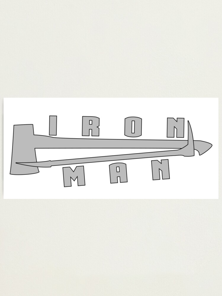 "Firefighter Irons Logo" Photographic Print for Sale by MayhemDesigns ...