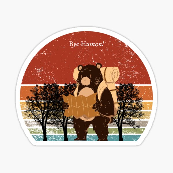 "Bye Human!" Sticker for Sale by Lucacreative | Redbubble