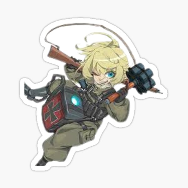 "youjo senki Tanya - Tanya von Degurechaff" Sticker for Sale by ...