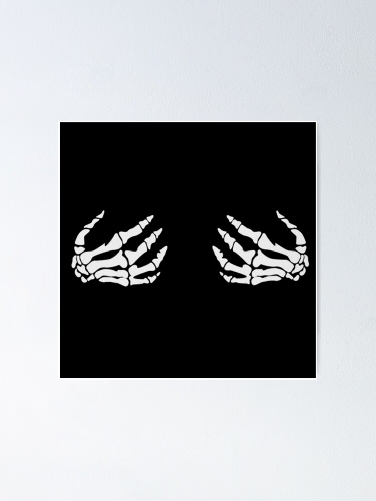 "aesthetic two hands skeleton pinterest vibe" Poster for Sale by Tattu ...