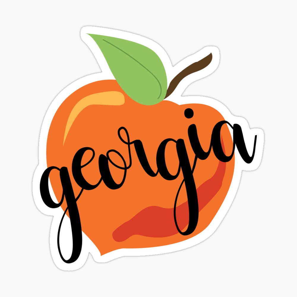 Georgia Peach Outline GEORGIA" THE PEACH STATE" OUTLINE MAP MAGNET NEW
