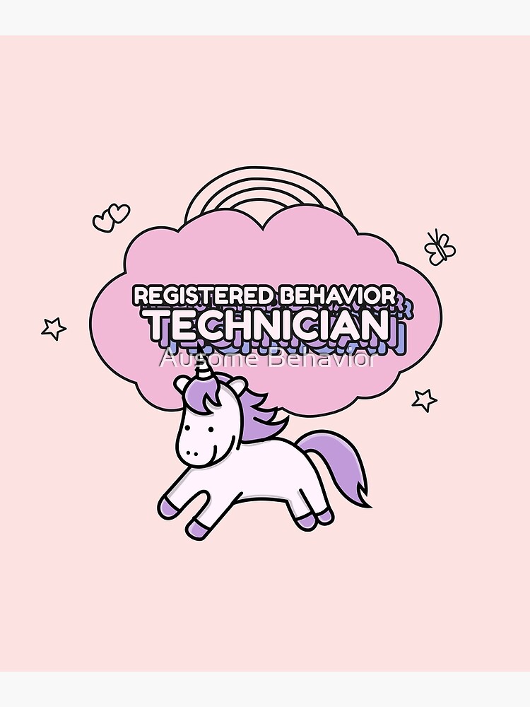"Registered Behavior Technician - RBT - Unicorn - Rainbow and Cloud ...