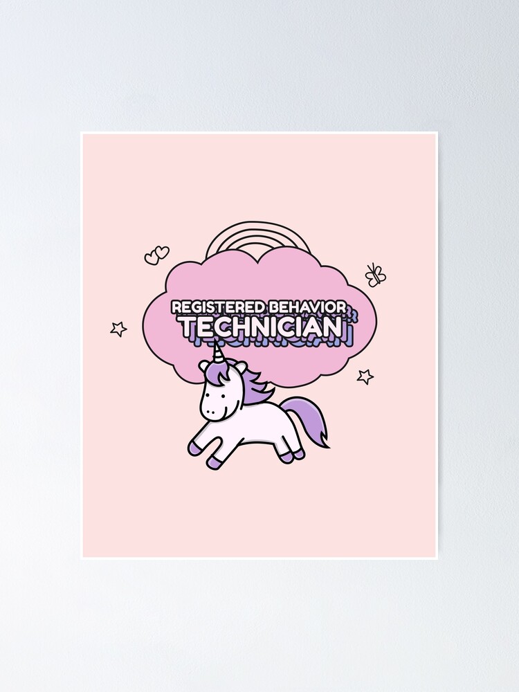 "Registered Behavior Technician - RBT - Unicorn - Rainbow and Cloud ...