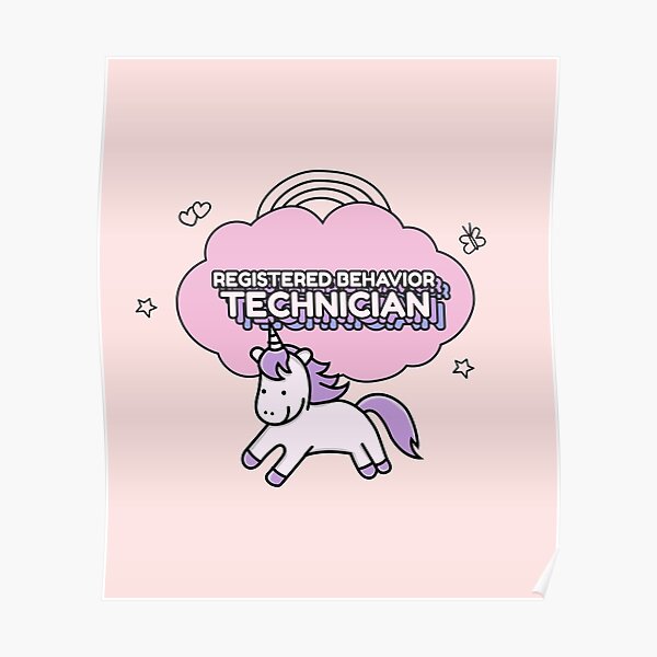"Registered Behavior Technician - RBT - Unicorn - Rainbow and Cloud ...