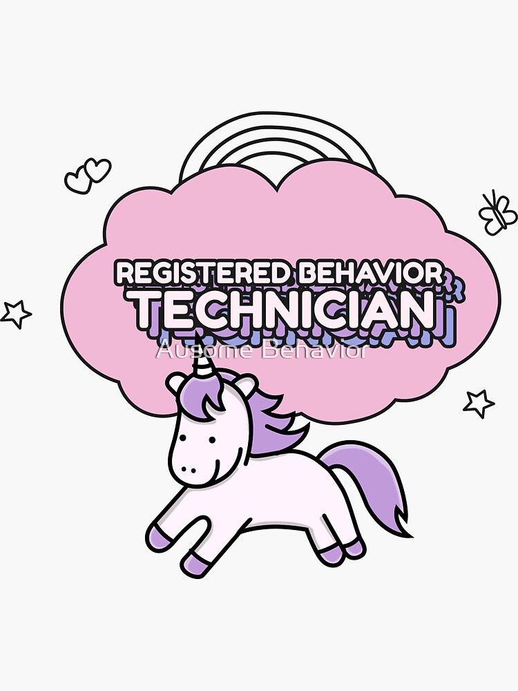 "Registered Behavior Technician - RBT - Unicorn - Rainbow and Cloud ...