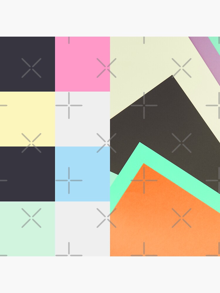 "Boho Chic Aesthetic Color Block Geometric | Black White Vintage Pastel ...