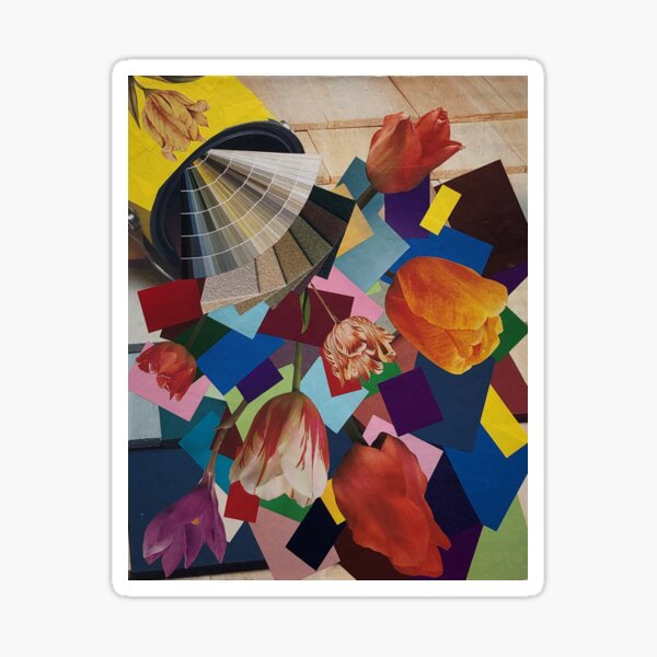 "Tulip Slip" Sticker for Sale by songbirdcollage | Redbubble